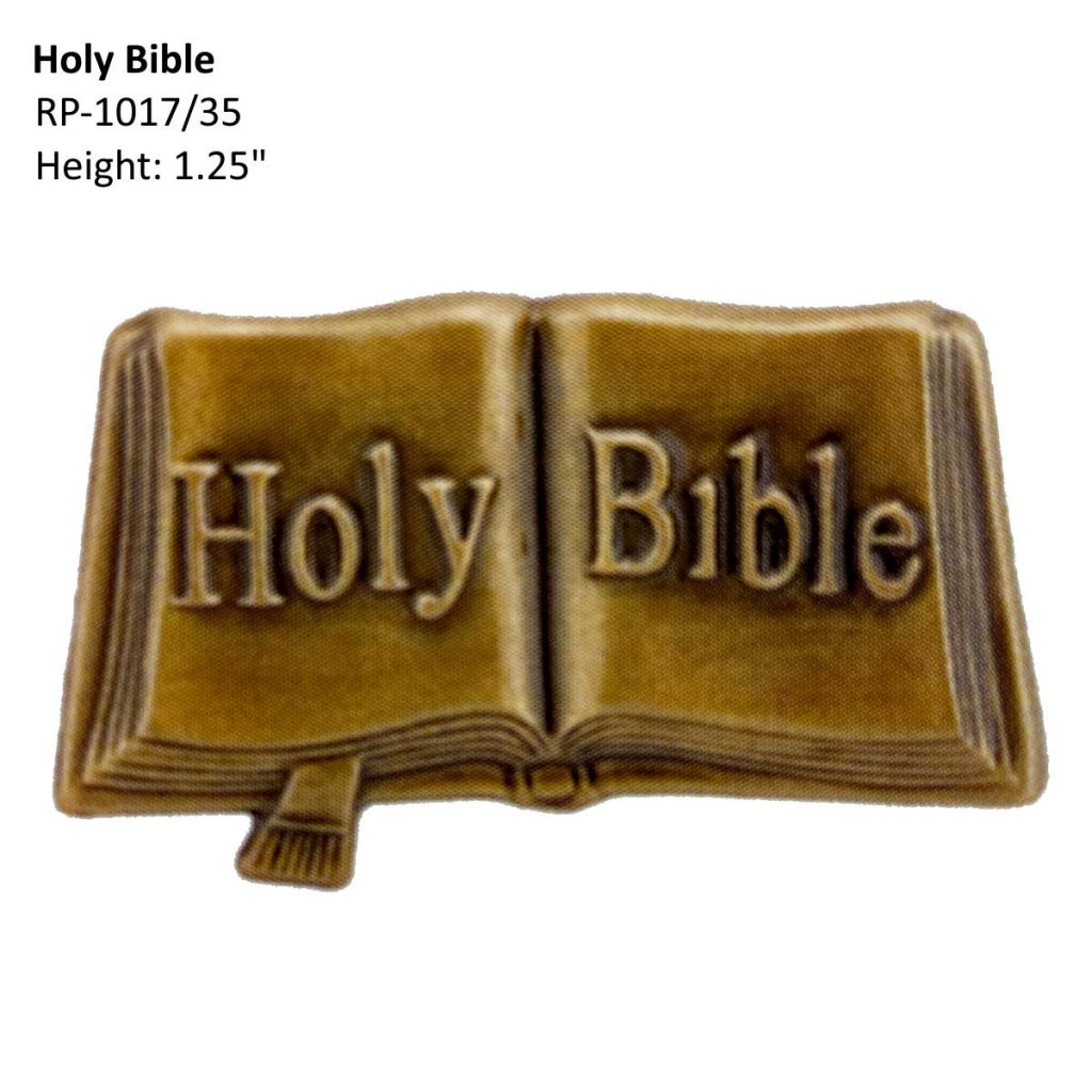 Bronze Holy Bible Emblem - Gethsemane Cemetery